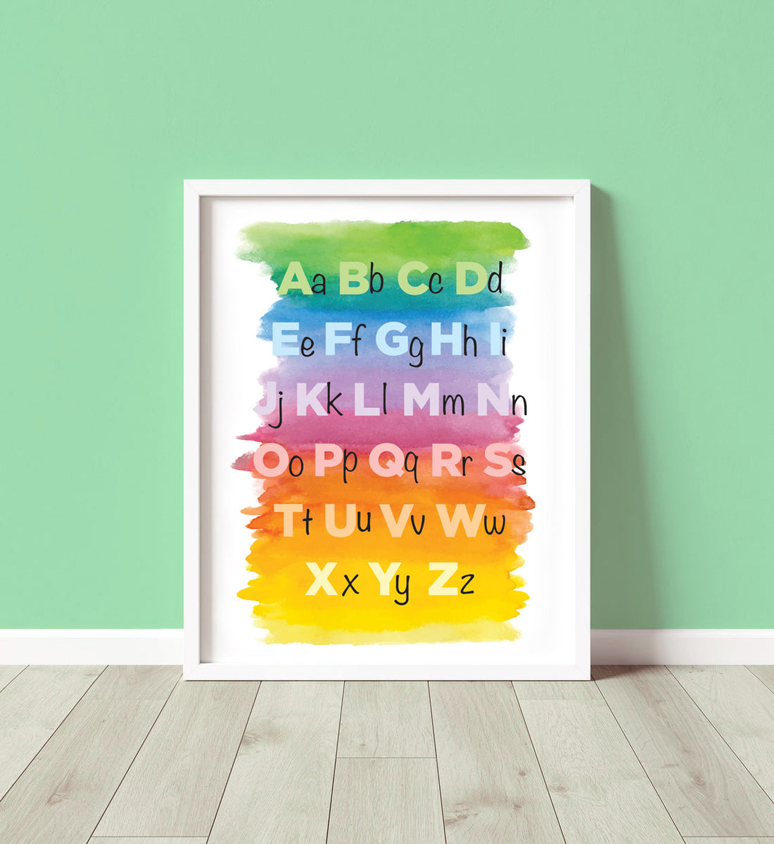 ABC Alphabet Rainbow Poster Print preschool - informative Wall Art ...