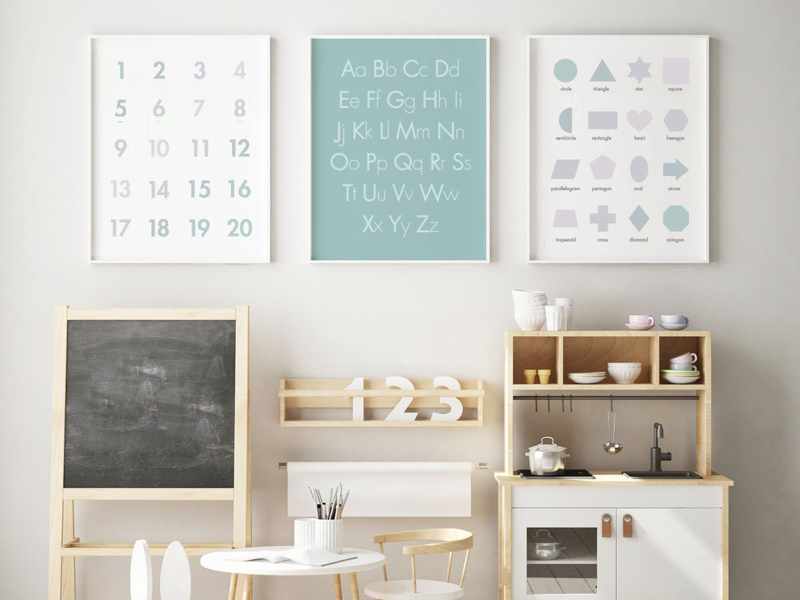 Alphabet ABC poster print is preschooler room. An informative wall art ...