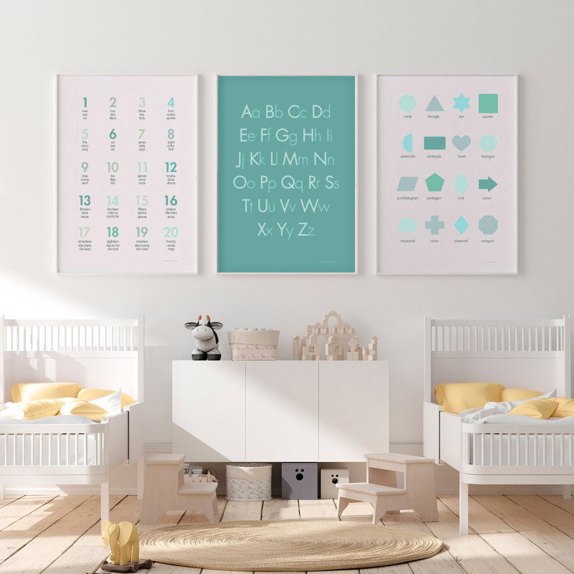 Alphabet ABC poster print is preschooler room. An informative wall art ...