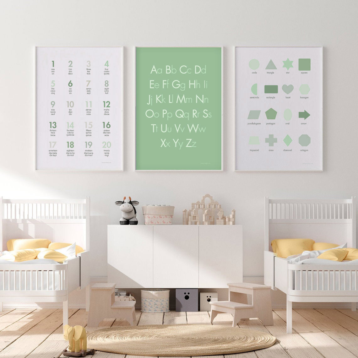 Alphabet ABC poster print is preschooler room. An informative wall art ...