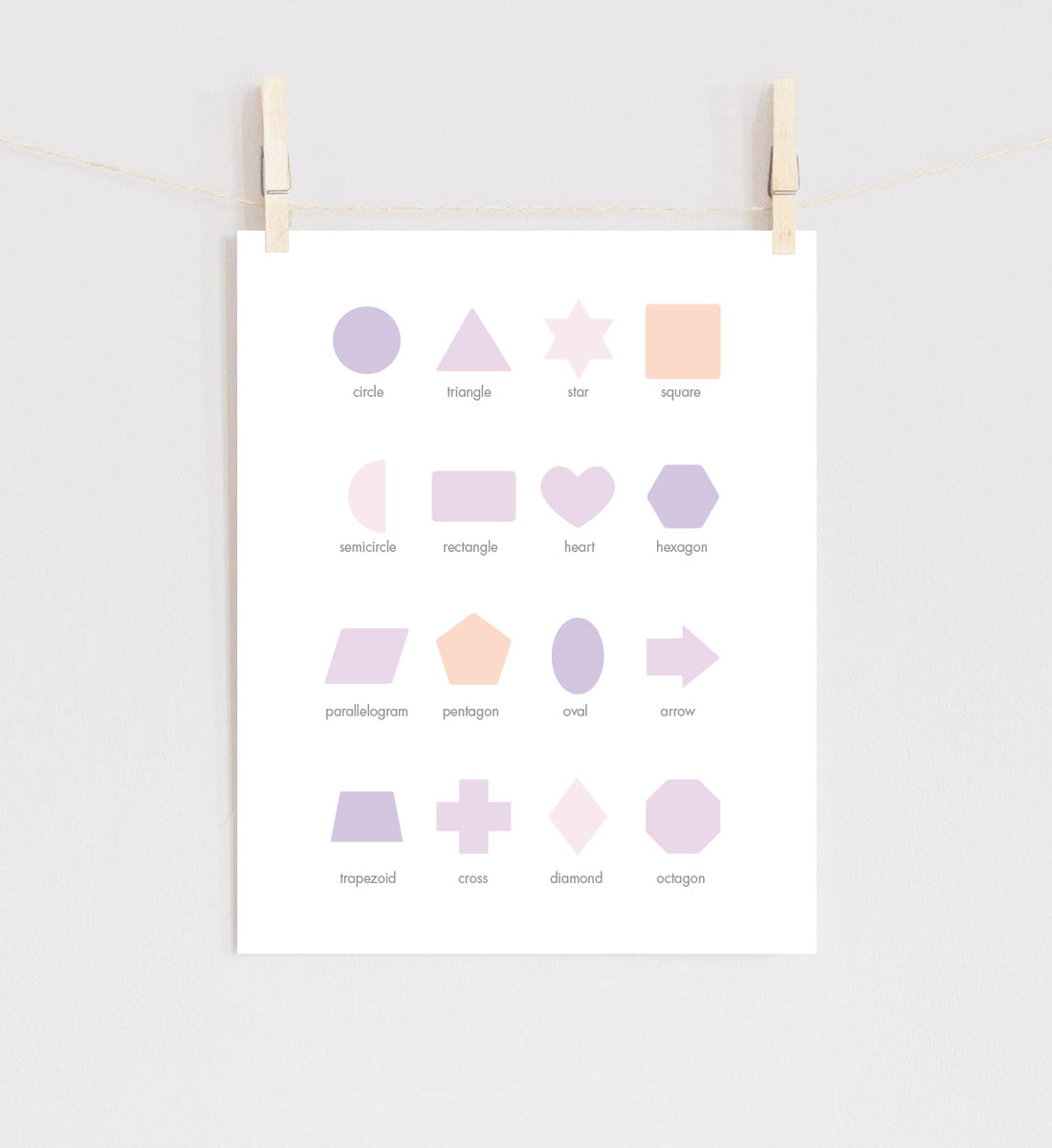 The Shapes Montessori homeschool Poster Print - Educational Wall Art ...